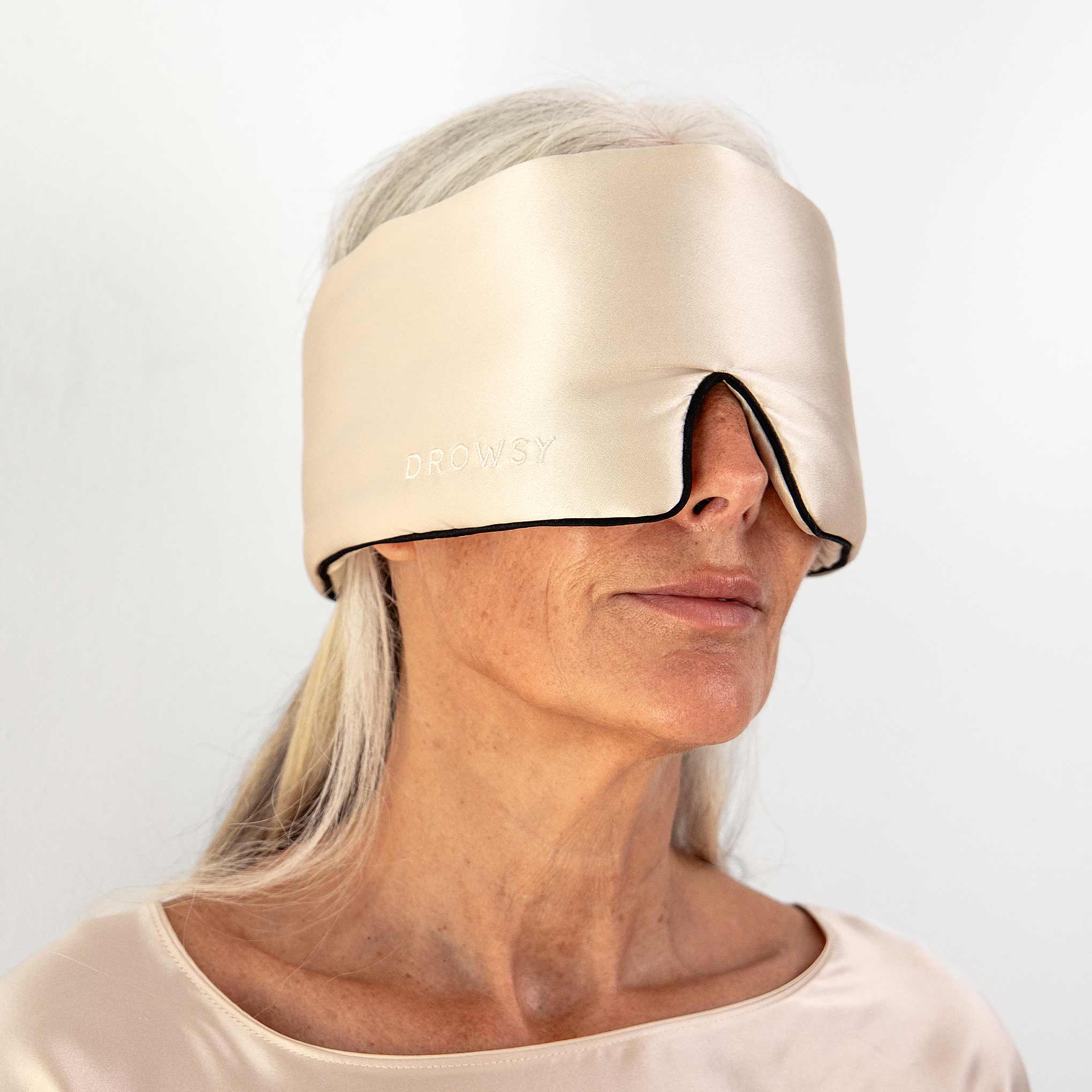 Silk Sleeping Mask | Dusty Gold | Pipe Dreams Edition