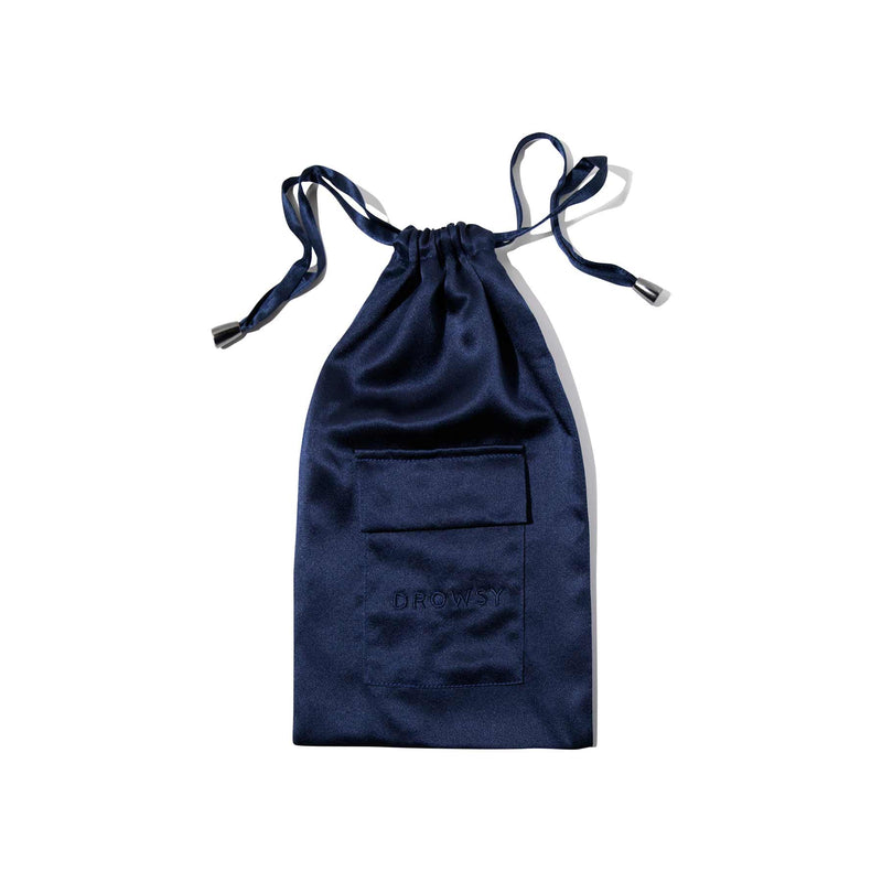 Midnight Blue Silk Carry Pouch – drowsysleepco