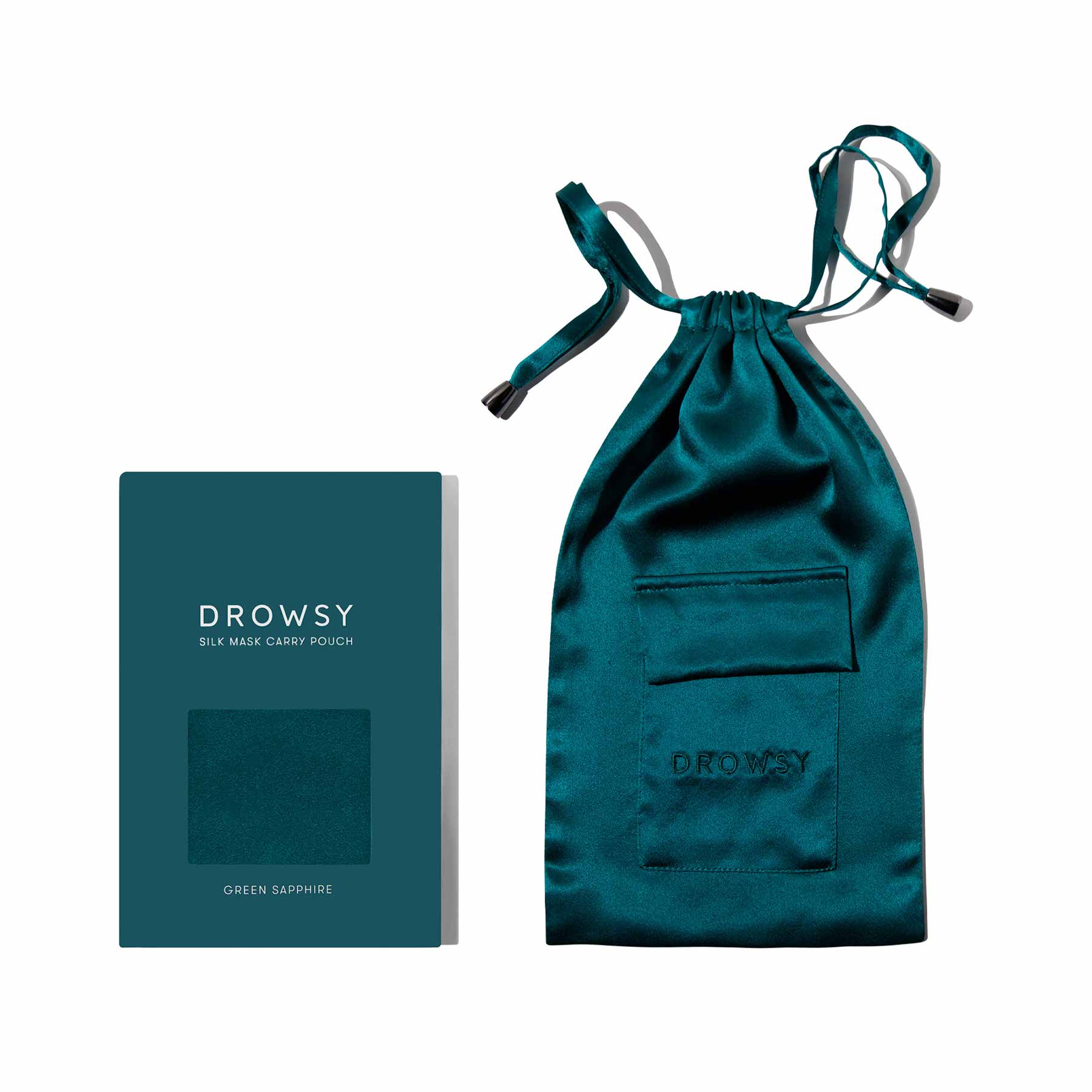 Green Sapphire Silk Pouch: Stylish and Secure Storage